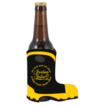Cowboy and Firefighter Boot Koozies For Sale | Personalized Drinkware ...